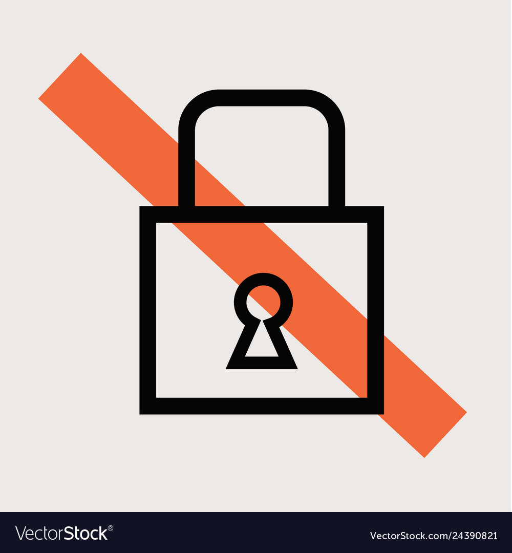 Locked icon flat Royalty Free Vector Image - VectorStock