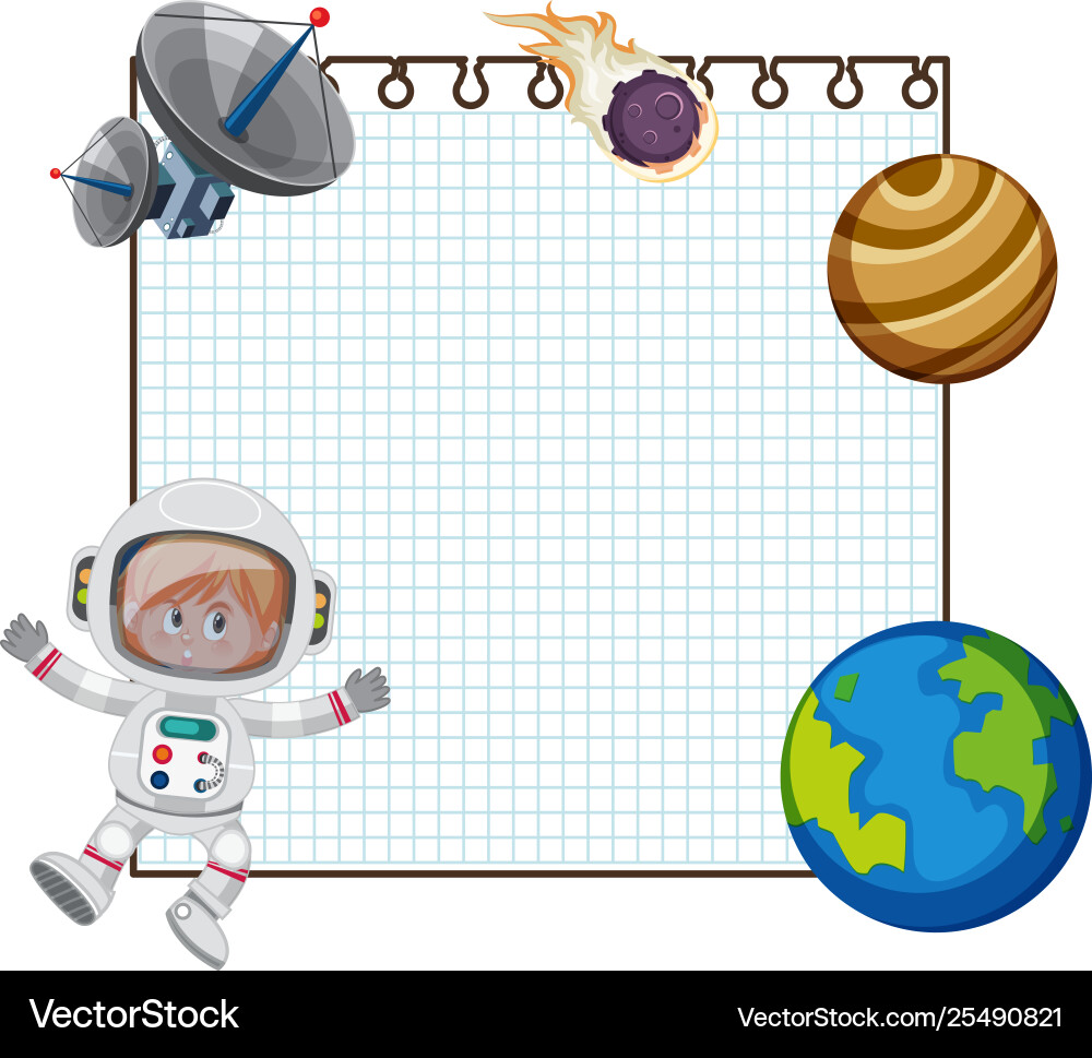 Note template space scene Royalty Free Vector Image