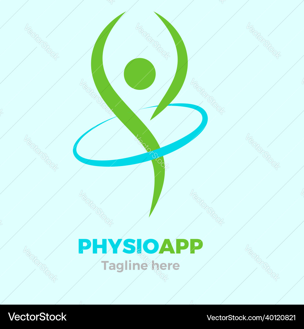 Physiotherapy logo template Royalty Free Vector Image