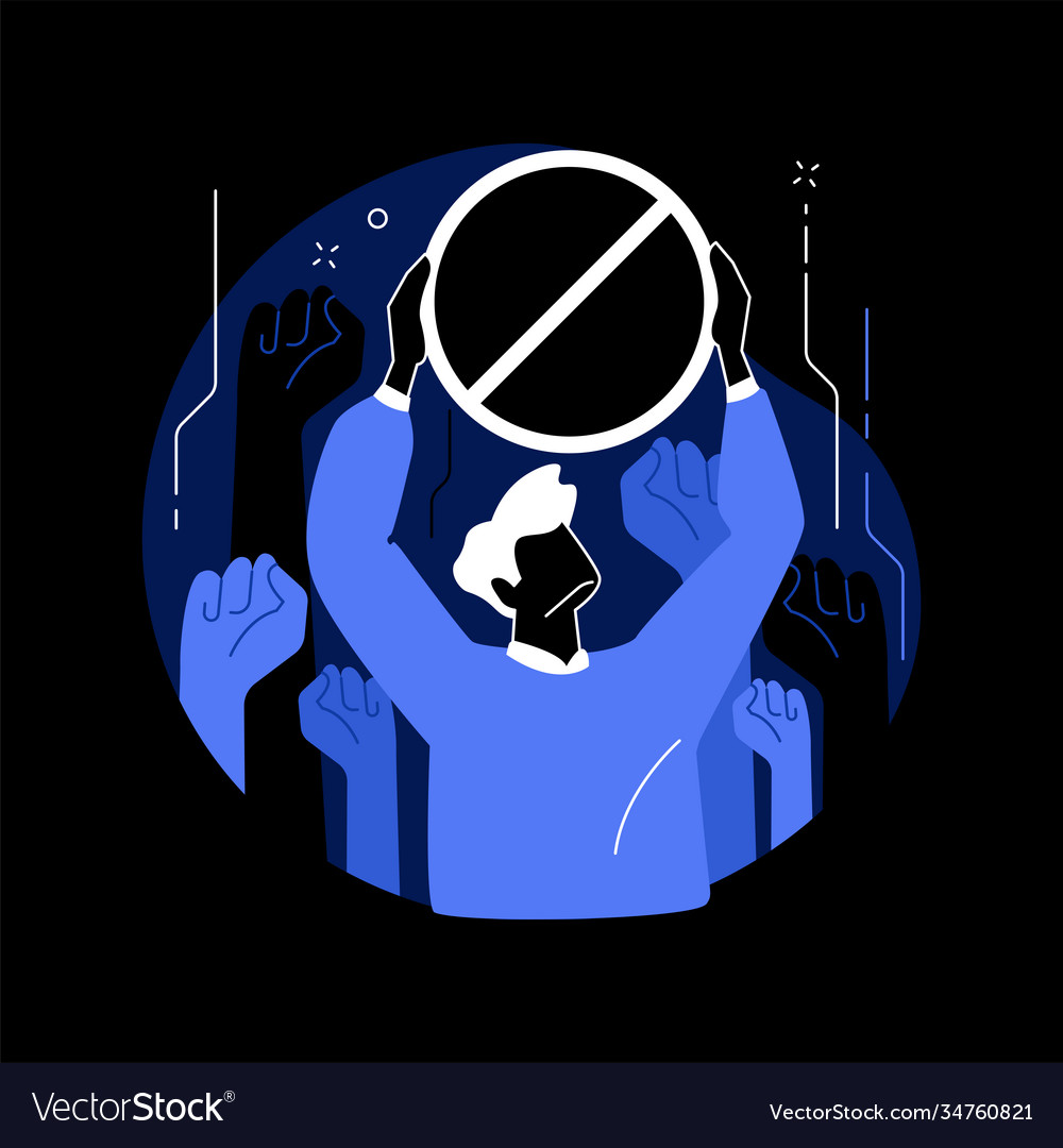 Public backlash abstract concept Royalty Free Vector Image
