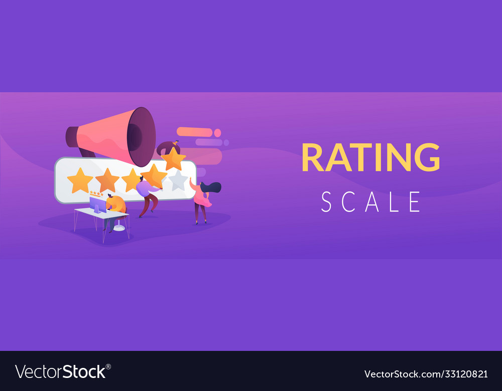 Rating concept banner header Royalty Free Vector Image