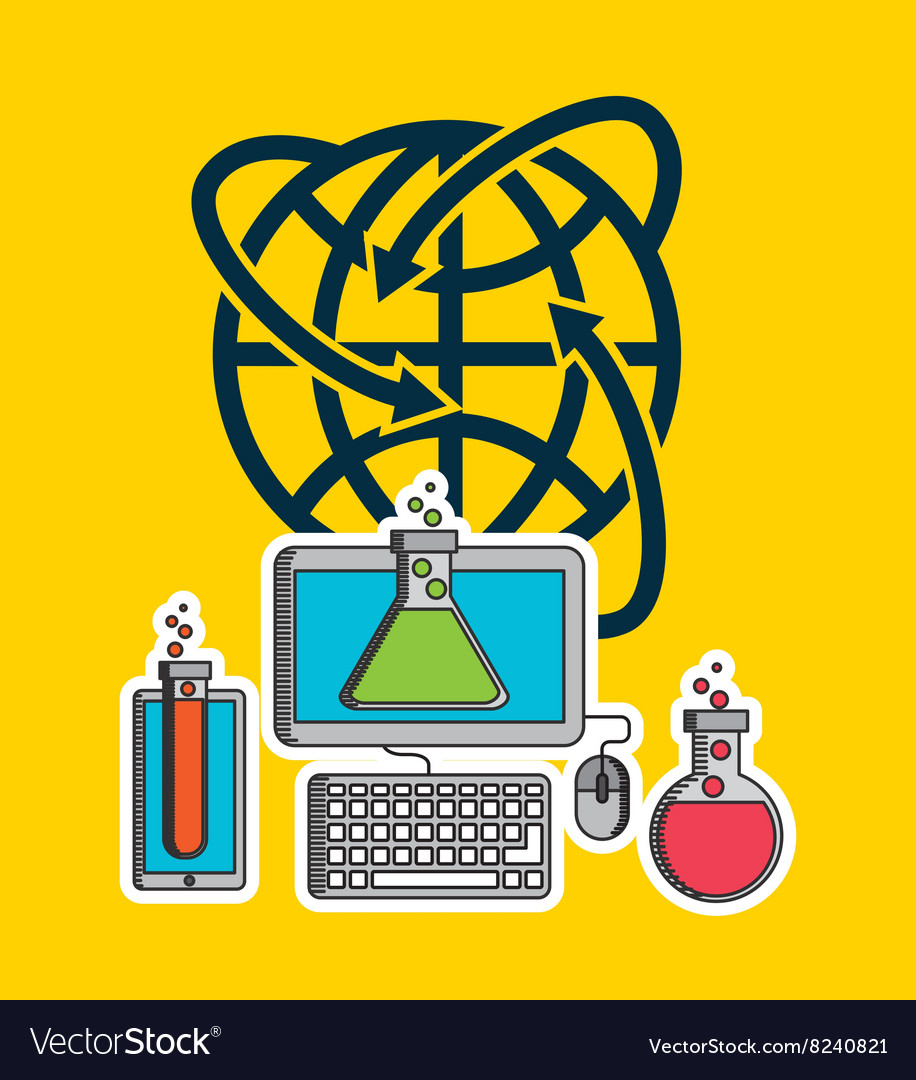 Science lab design Royalty Free Vector Image - VectorStock