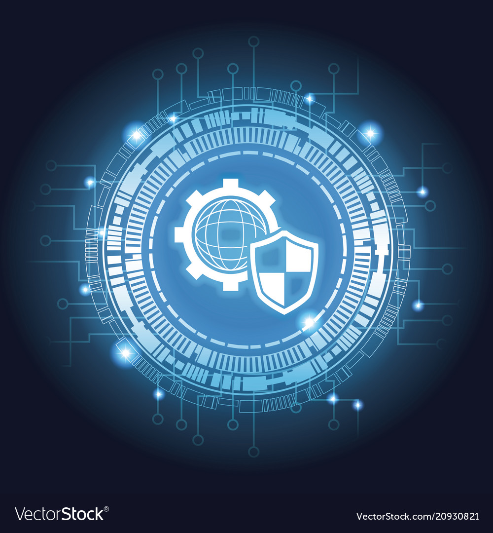 Security system technology Royalty Free Vector Image