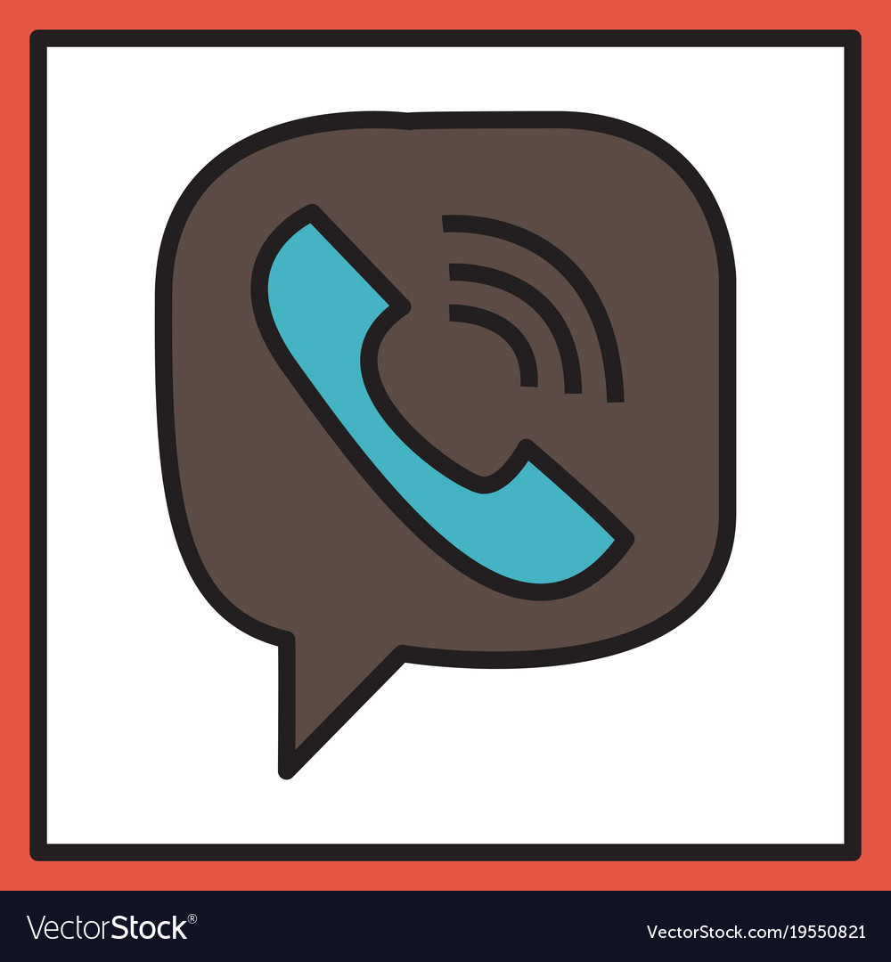 Viber flat icon element template for design Vector Image