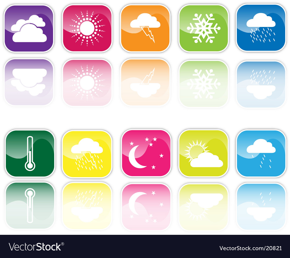 Weather signs Royalty Free Vector Image - VectorStock