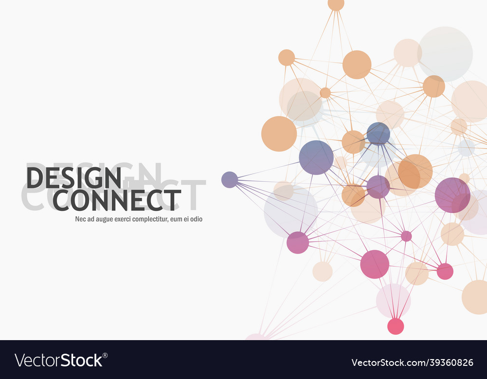 Abstract Molecular Connection And Technology Vector Image
