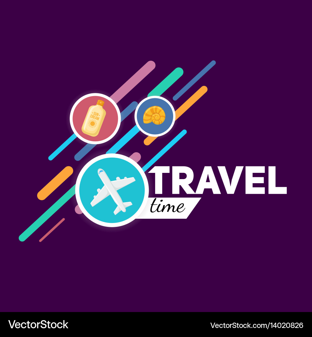 Airplane symbol and place for your text Royalty Free Vector
