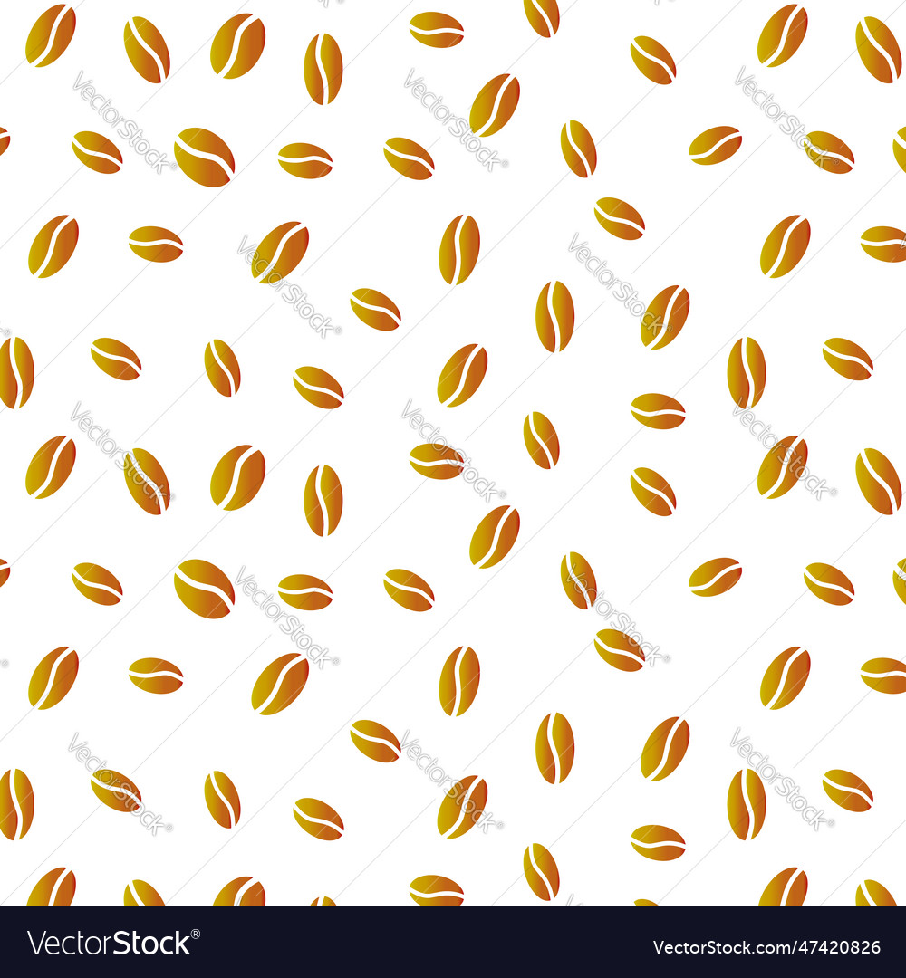 Coffee beans seamless pattern background Vector Image