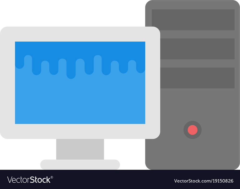 Desktop computer Royalty Free Vector Image - VectorStock