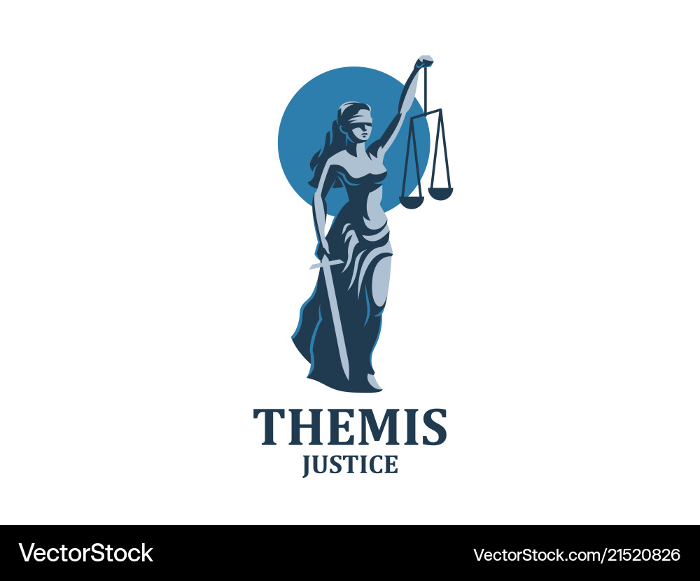 Goddess of justice themis Royalty Free Vector Image