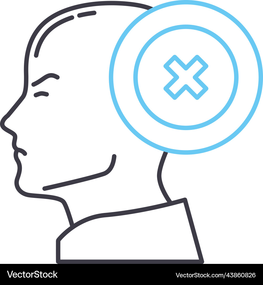 Mental disorder line icon outline symbol Vector Image