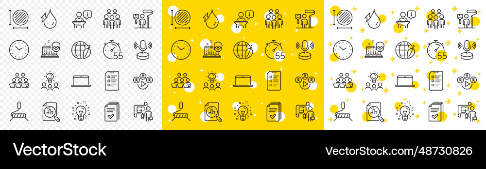 Outline video conference cyber attack and handout Vector Image