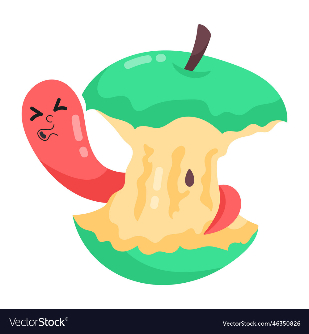 Rotten apple Royalty Free Vector Image - VectorStock