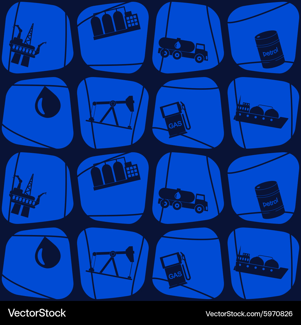 Seamless background with oil and petroleum theme Vector Image