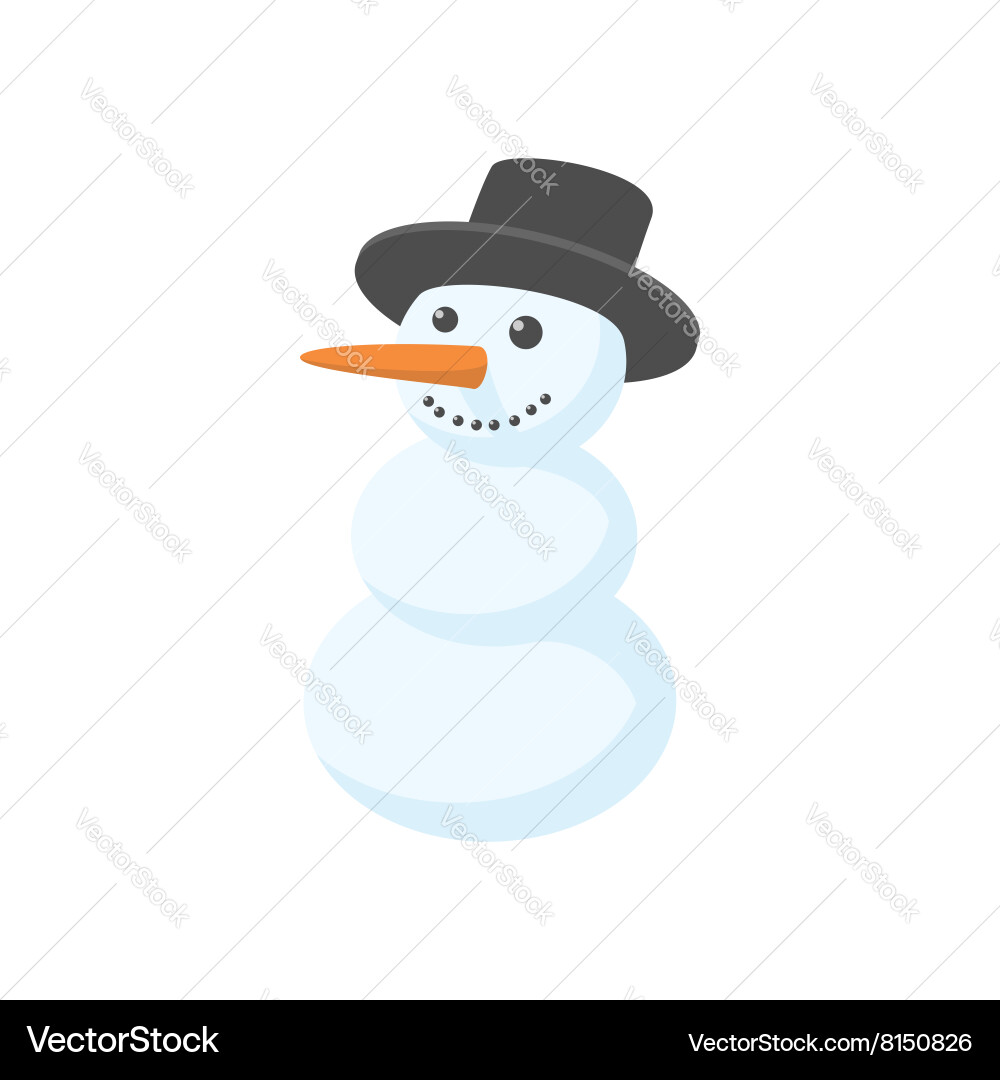 Snowman icon cartoon style Royalty Free Vector Image
