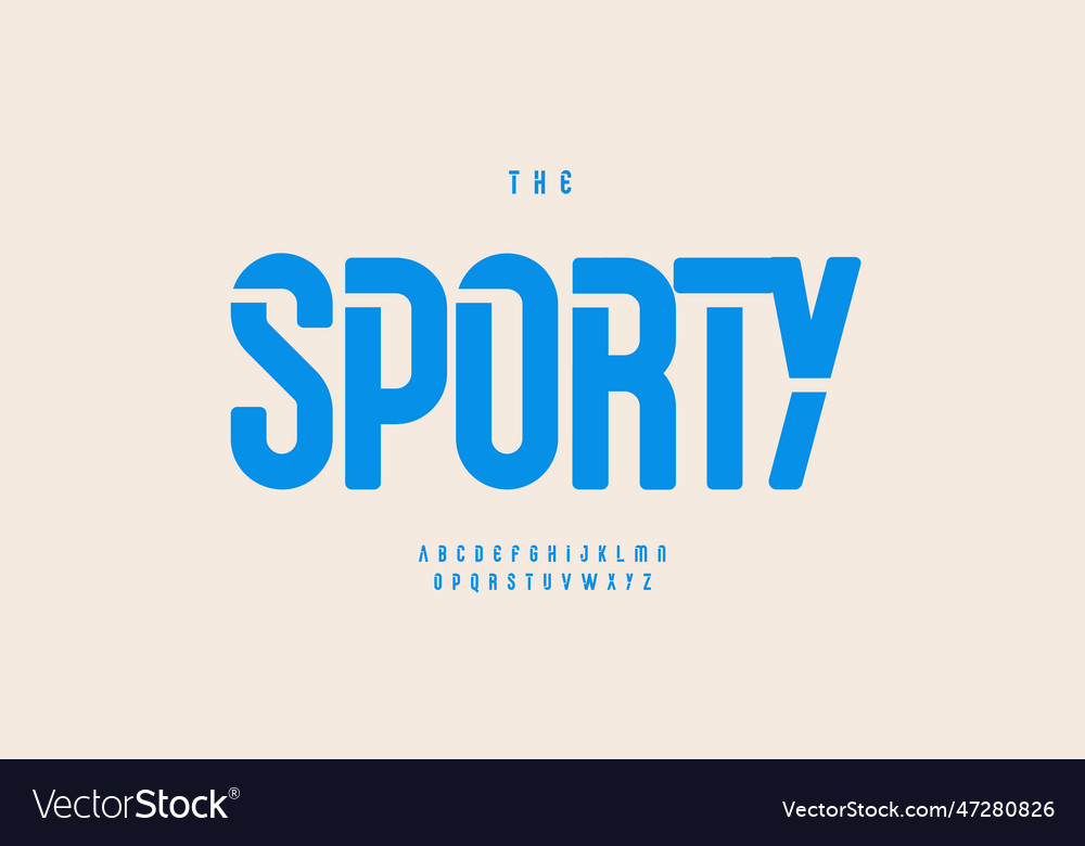 Sporty stencil alphabet retro sans serif tall Vector Image Sporty stencil alphabet retro sans serif tall Vector Image