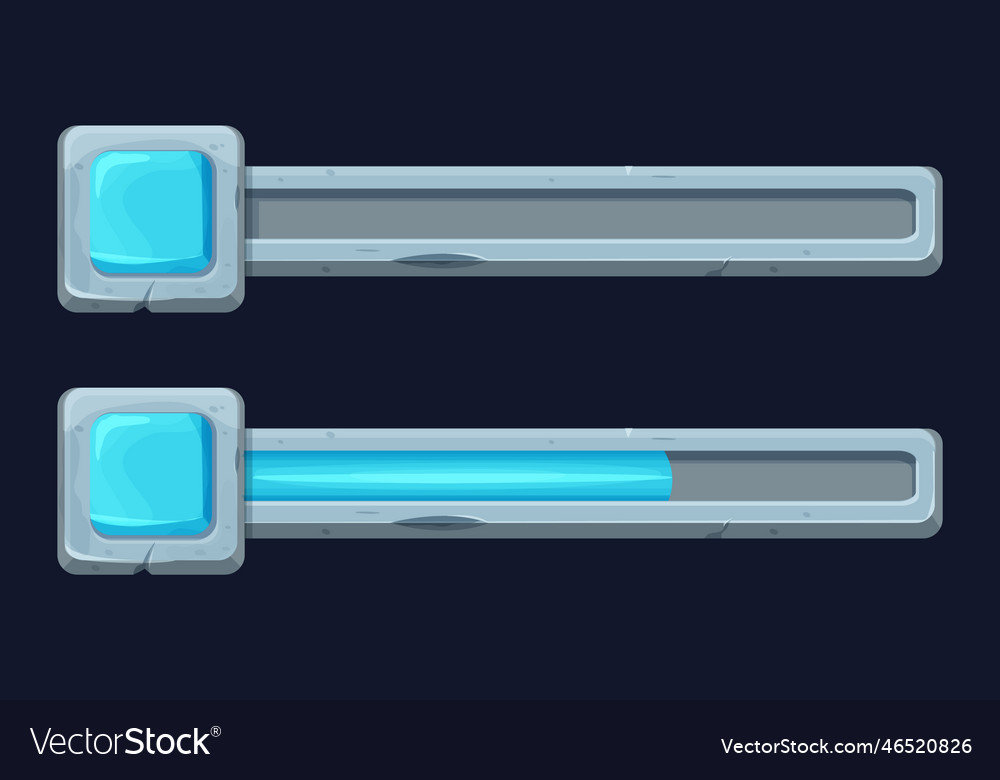 Stone menu bar progress process scale for level Vector Image