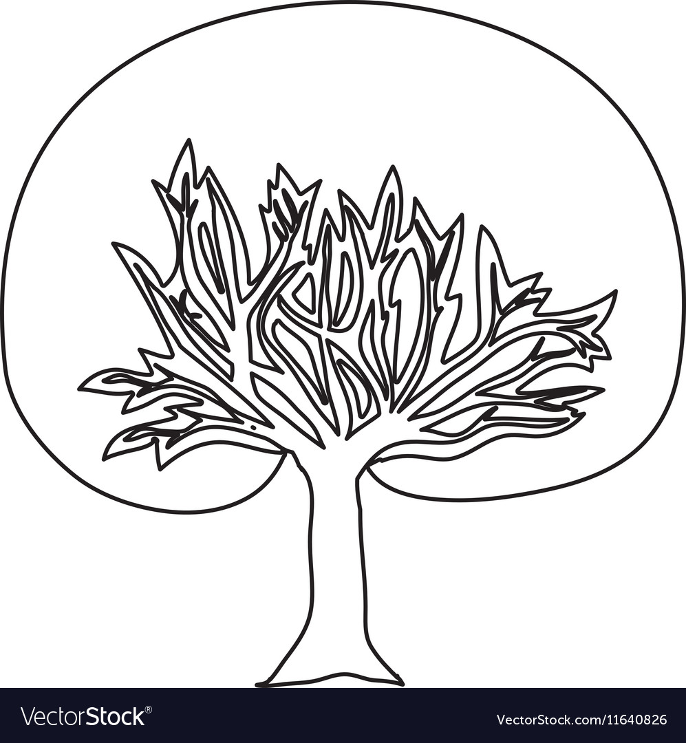 Tree abstract icon image Royalty Free Vector Image