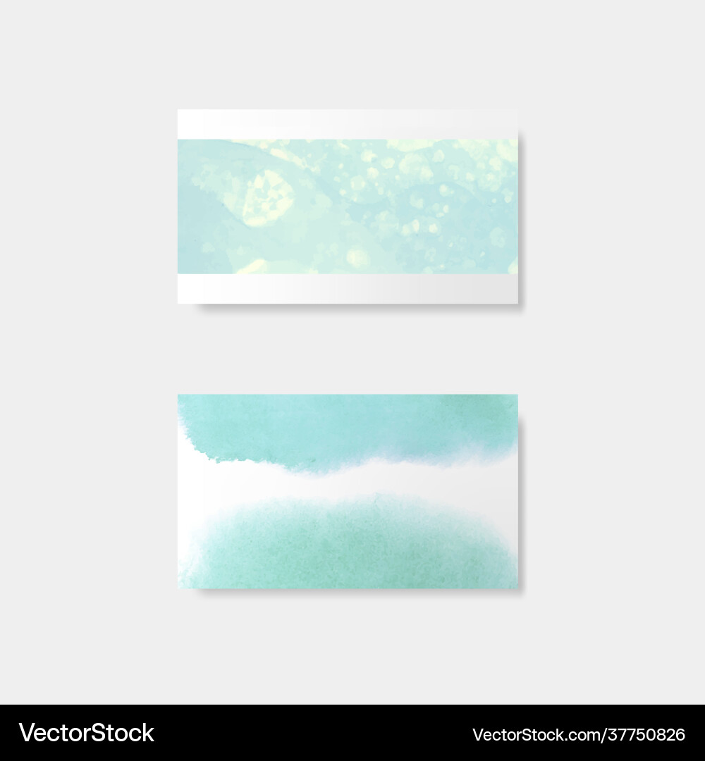 Turquoise watercolor style card Royalty Free Vector Image