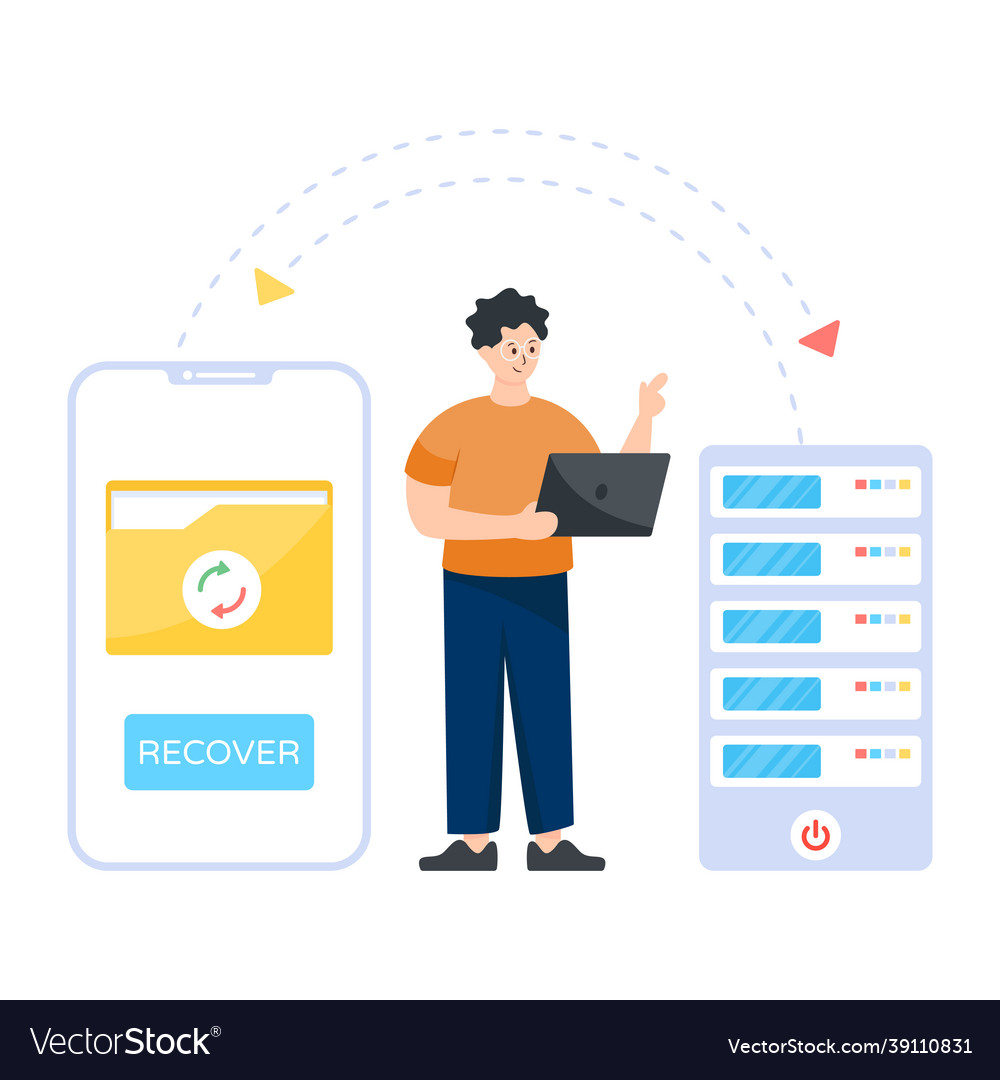 Backup server Royalty Free Vector Image - VectorStock