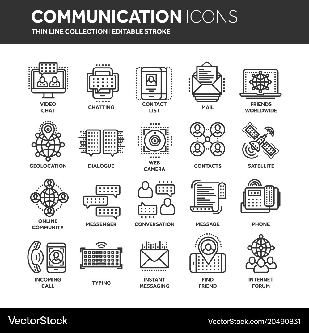 Communication social media online chatting Vector Image