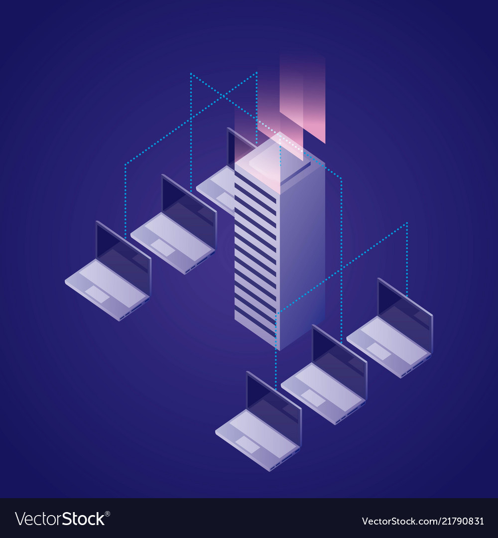 Data network concept Royalty Free Vector Image