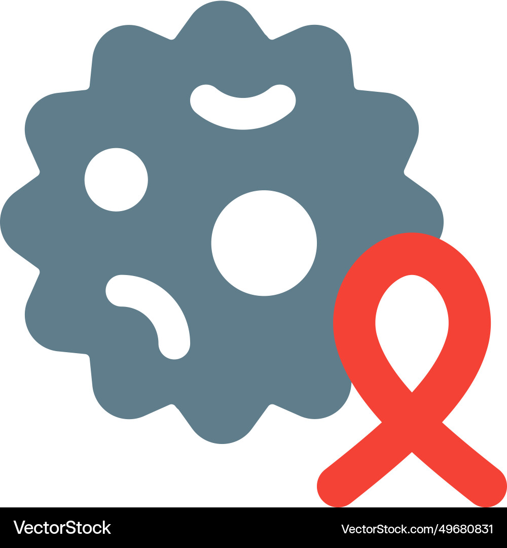 Disease caused by bacterial infection isolated Vector Image