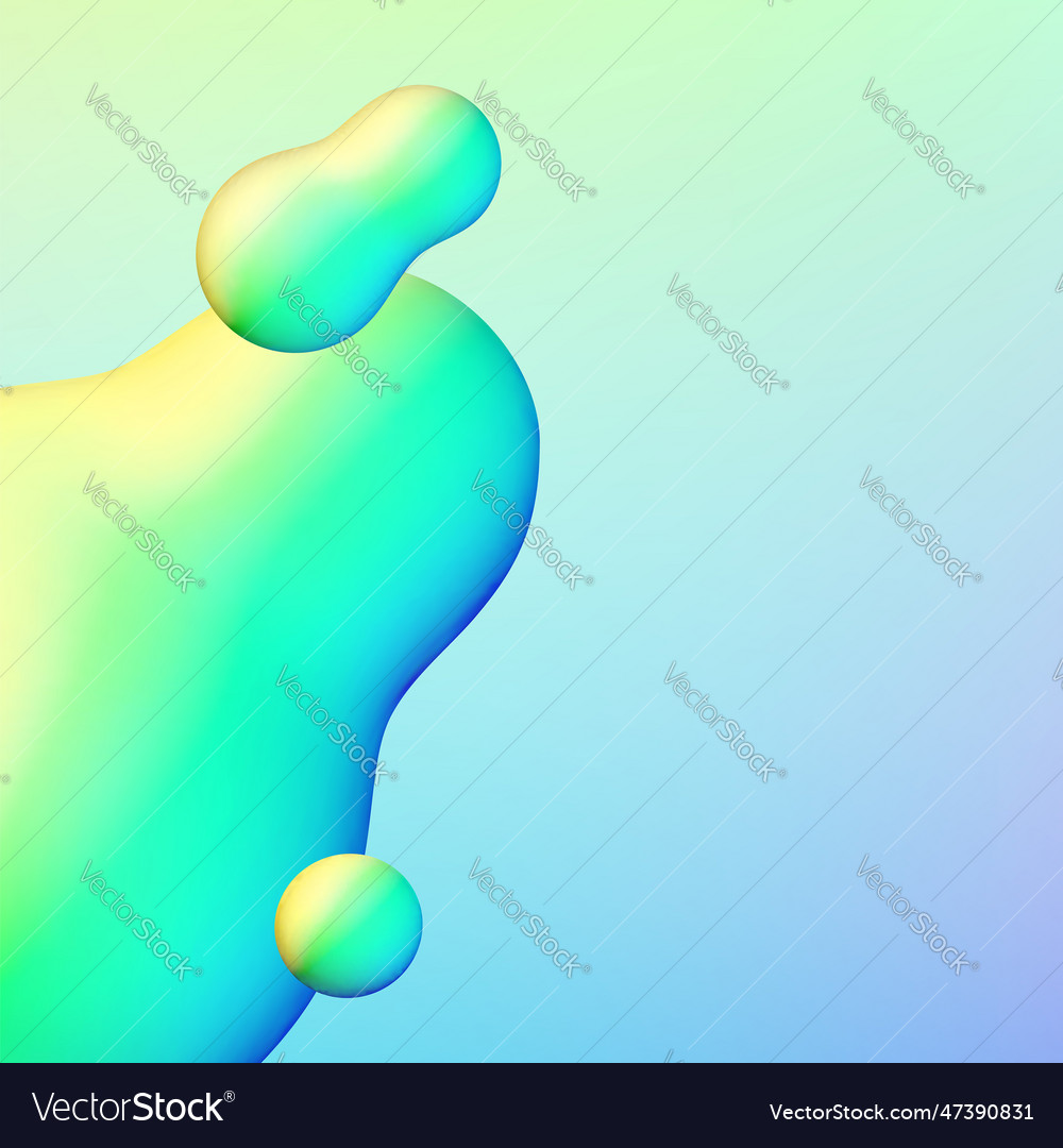 Fluid design liquid blobs with vibrant intense Vector Image