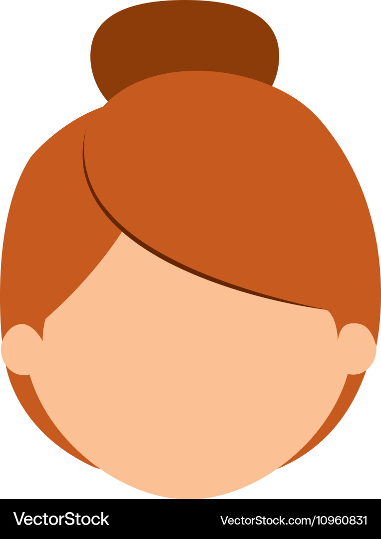 Girl cartoon head design Royalty Free Vector Image