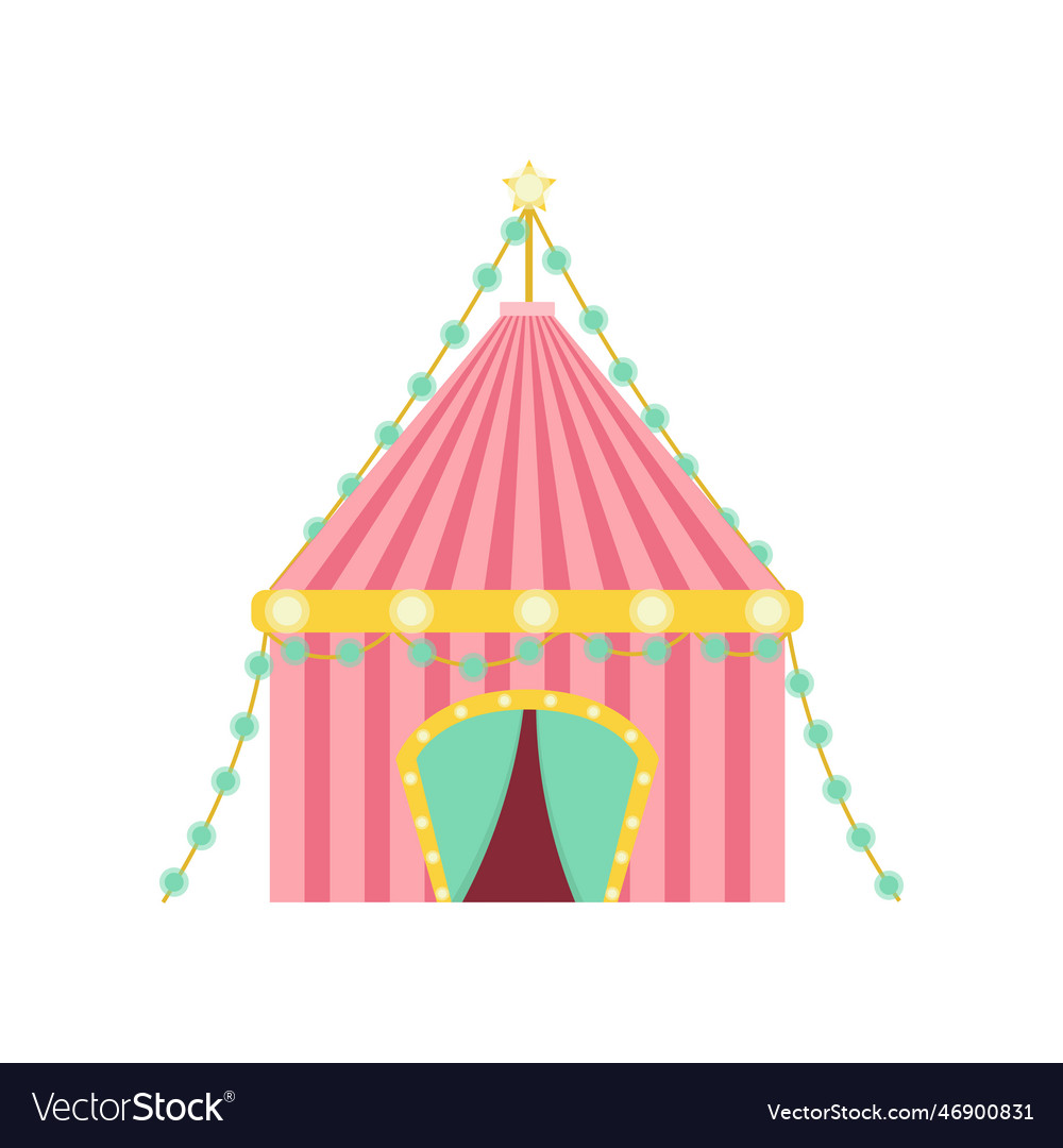 Pink circus tent Royalty Free Vector Image - VectorStock
