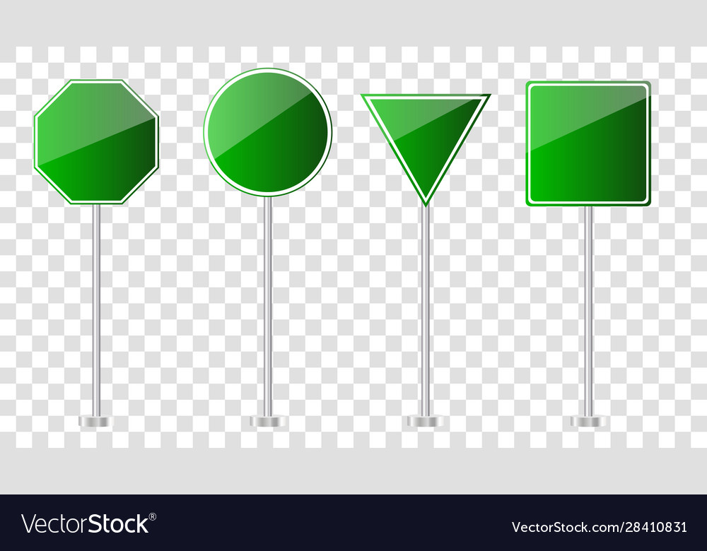 Road green traffic sign Royalty Free Vector Image