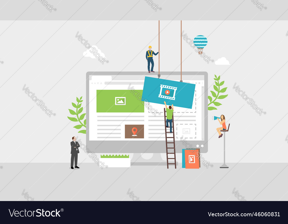 Web development concept banner Royalty Free Vector Image