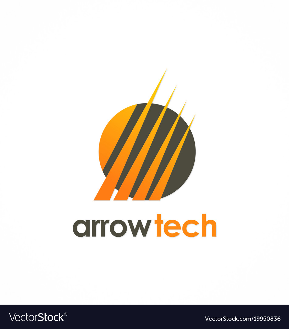 Arrow technology logo Royalty Free Vector Image