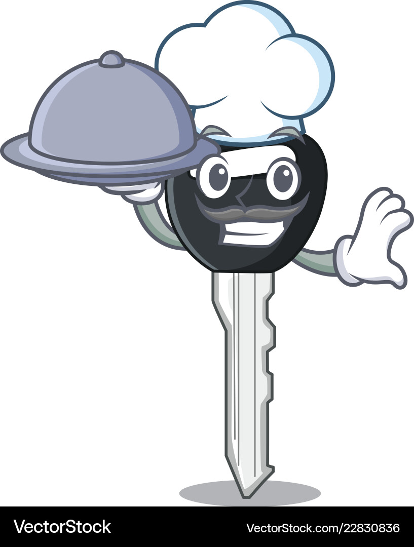 Chef with food mascot featuring on car Royalty Free Vector