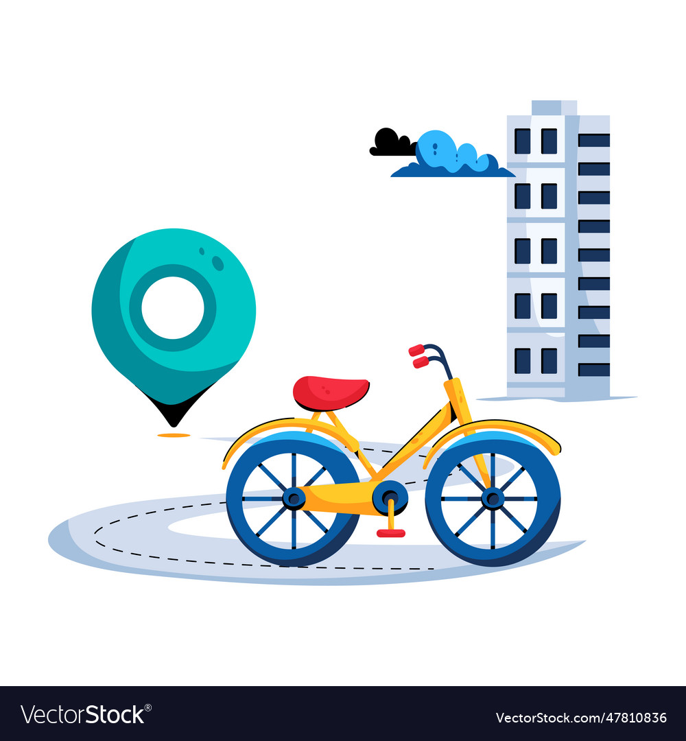 Cycle location Royalty Free Vector Image - VectorStock