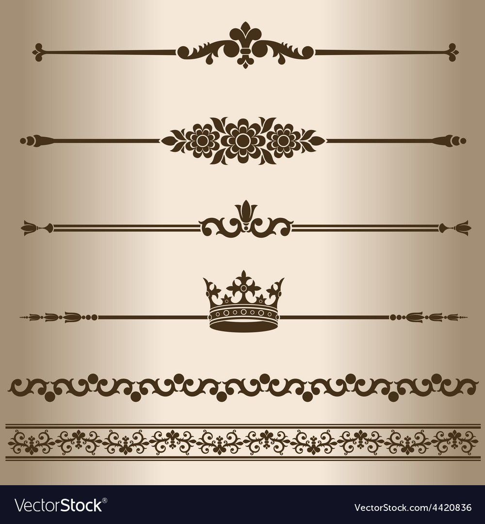 Decorative lines Royalty Free Vector Image - VectorStock
