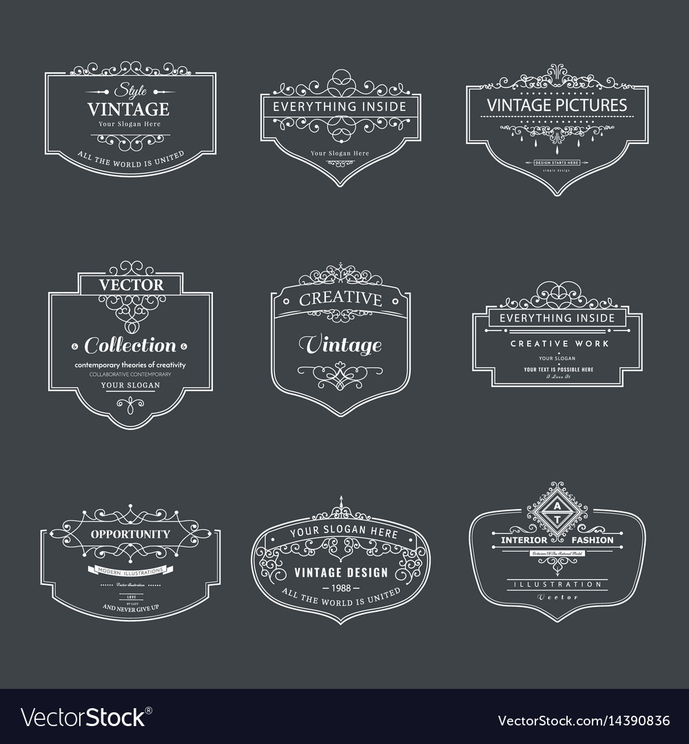 Design elements template Royalty Free Vector Image
