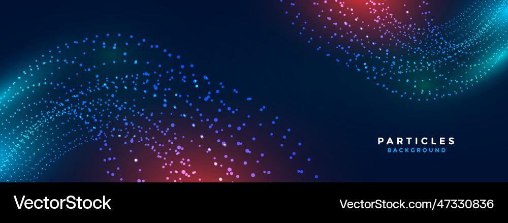Glowing and abstract techno particle digital Vector Image