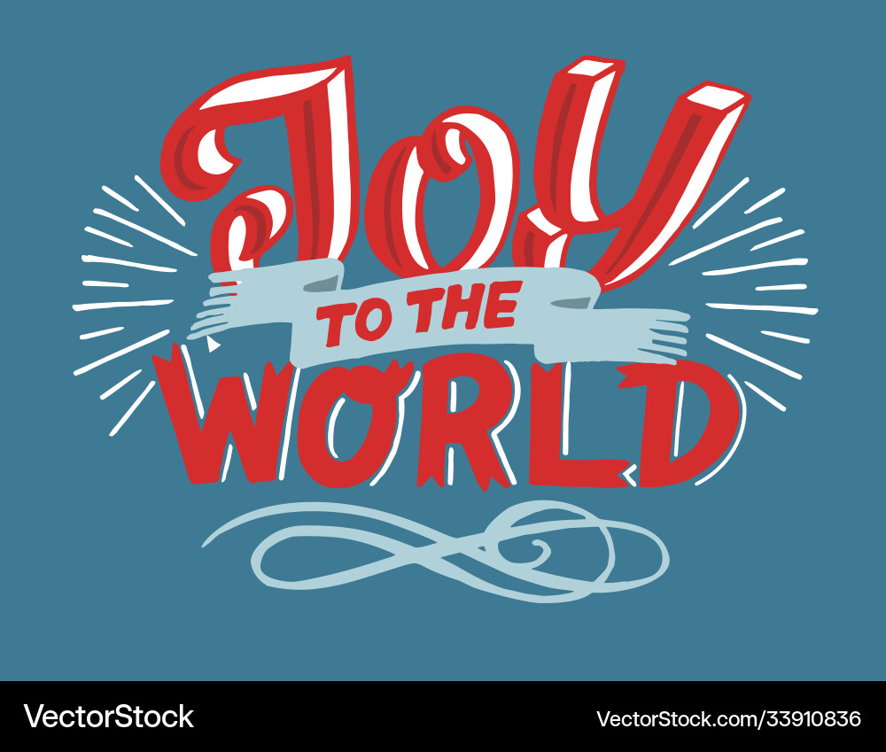 Hand lettering with inspirational quote joy Vector Image