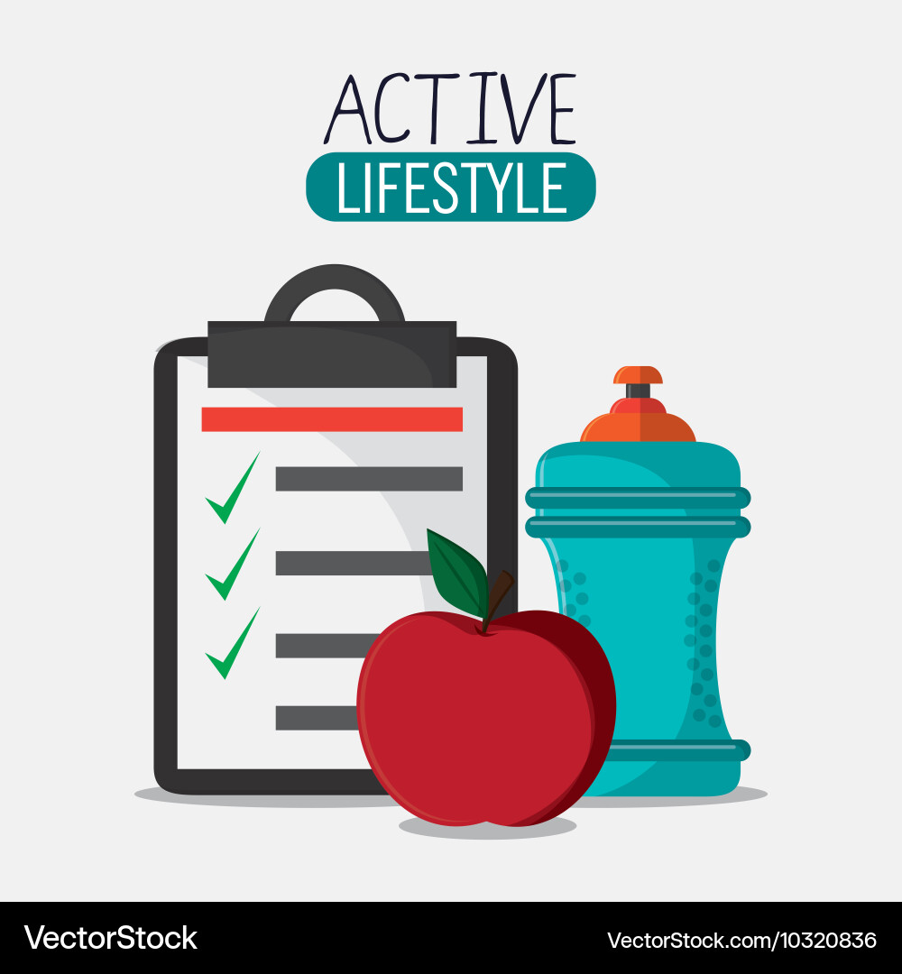 Healthy lifestyle icon set design Royalty Free Vector Image