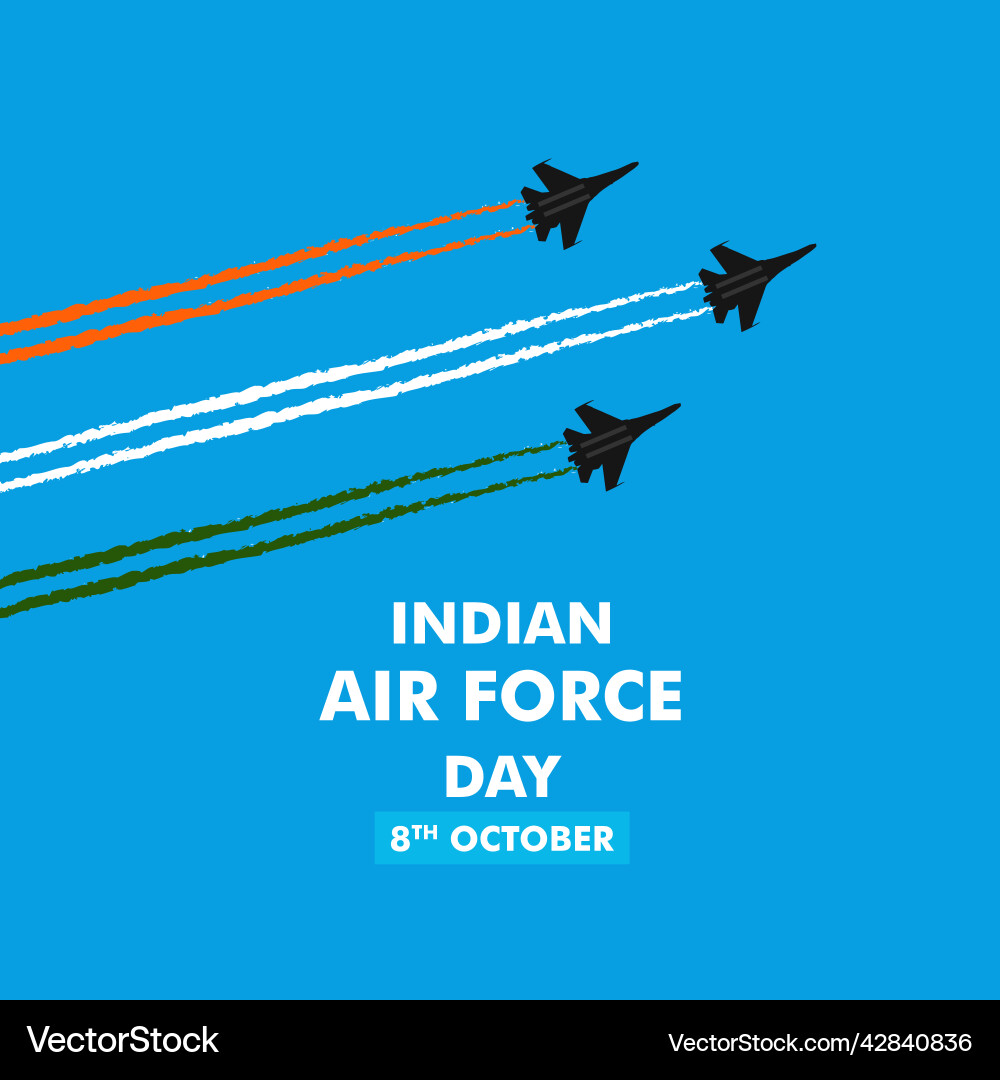 Indian air force day banner design poster Vector Image