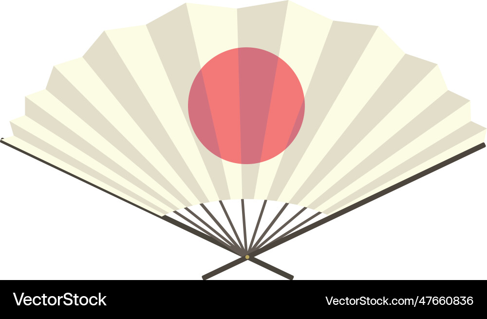 Isolated colored japanese hand fan Royalty Free Vector Image