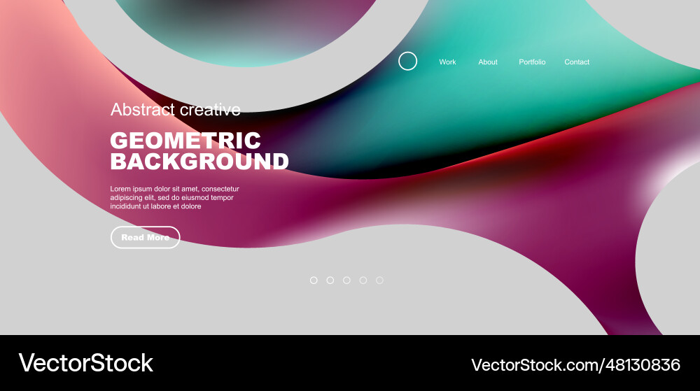 Liquid colors with flowing round shapes abstract Vector Image