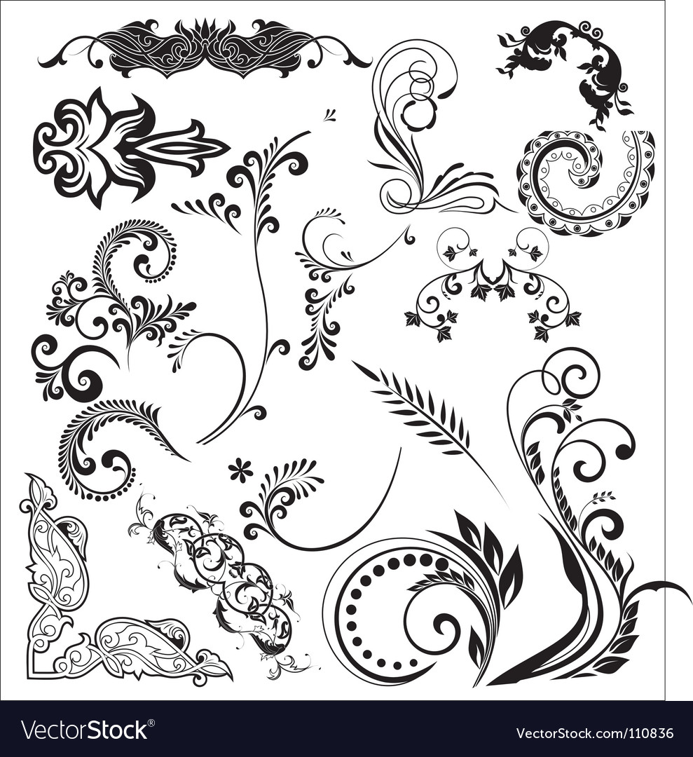 Nature elements Royalty Free Vector Image - VectorStock