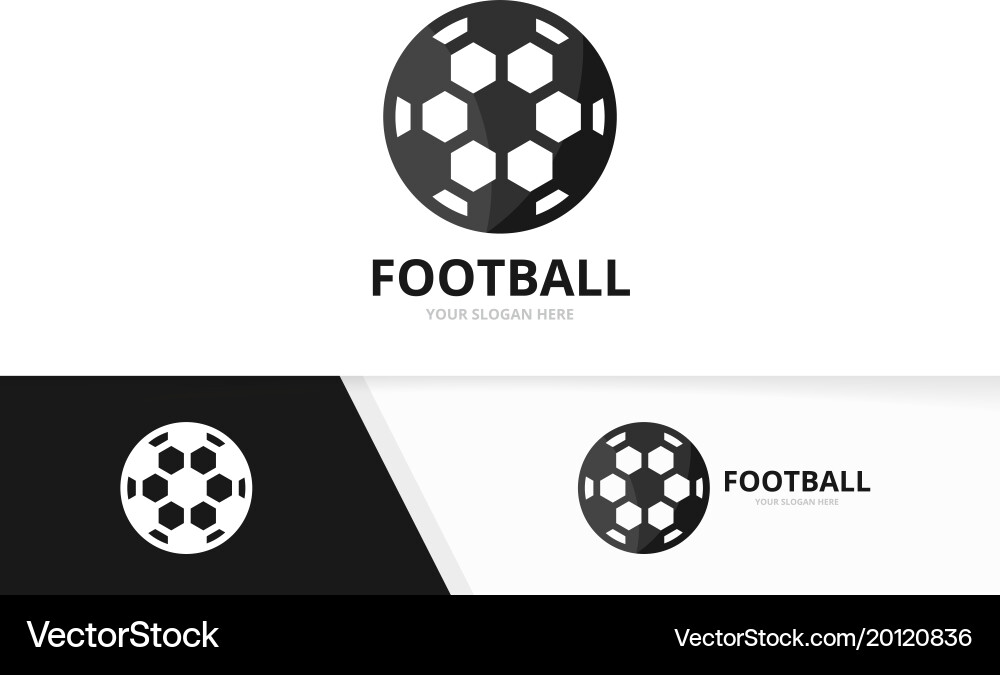 Soccer and sport logo combination ball Royalty Free Vector