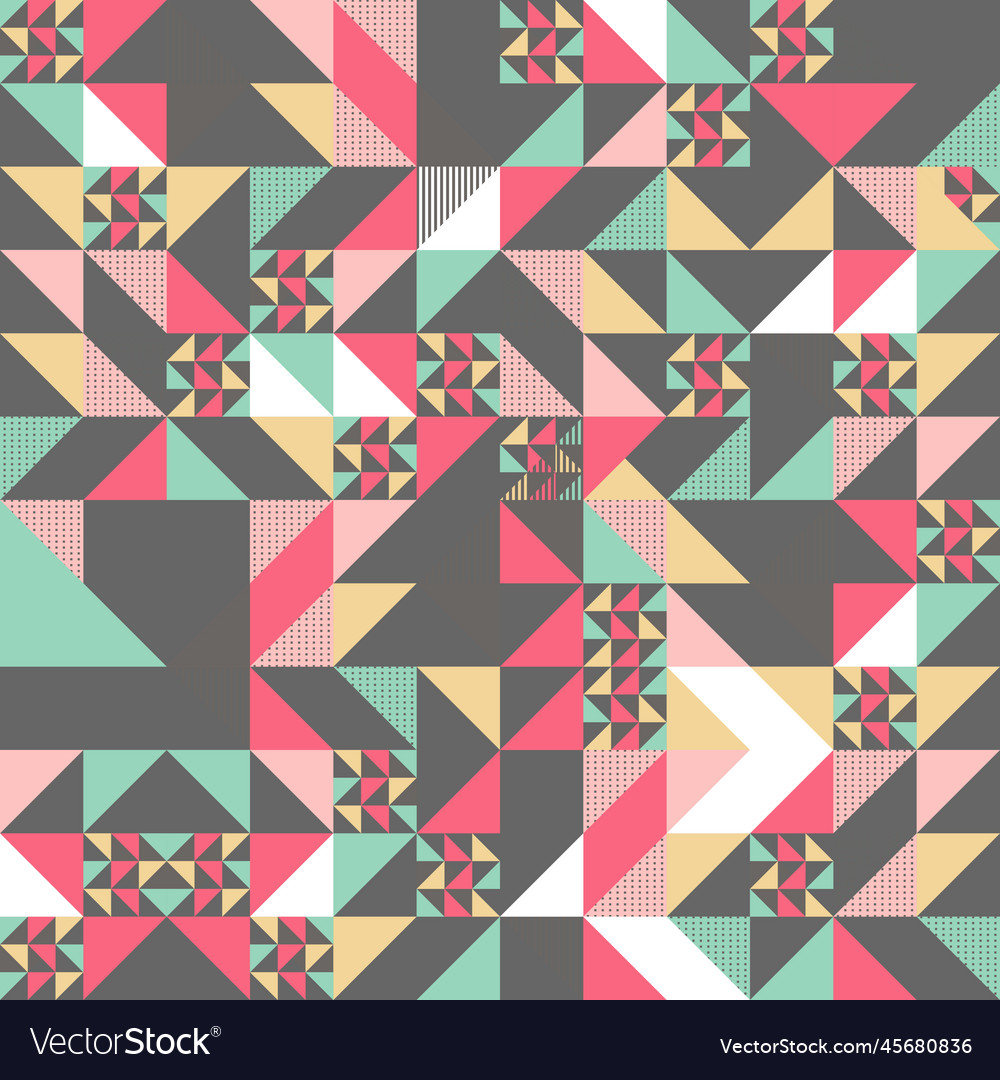 Triangle colorful texture pattern design Vector Image