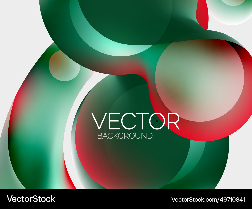 Beautiful flowing round shapes and circles Vector Image