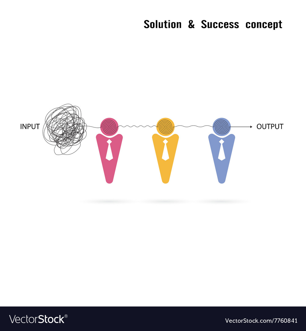 Businessman with group problem solving Royalty Free Vector