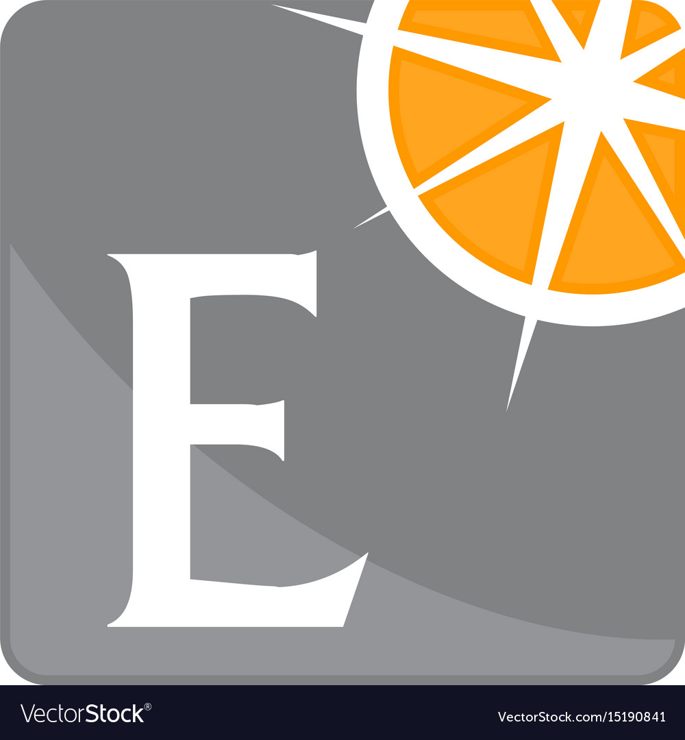 Compass guide solutions initial e Royalty Free Vector Image