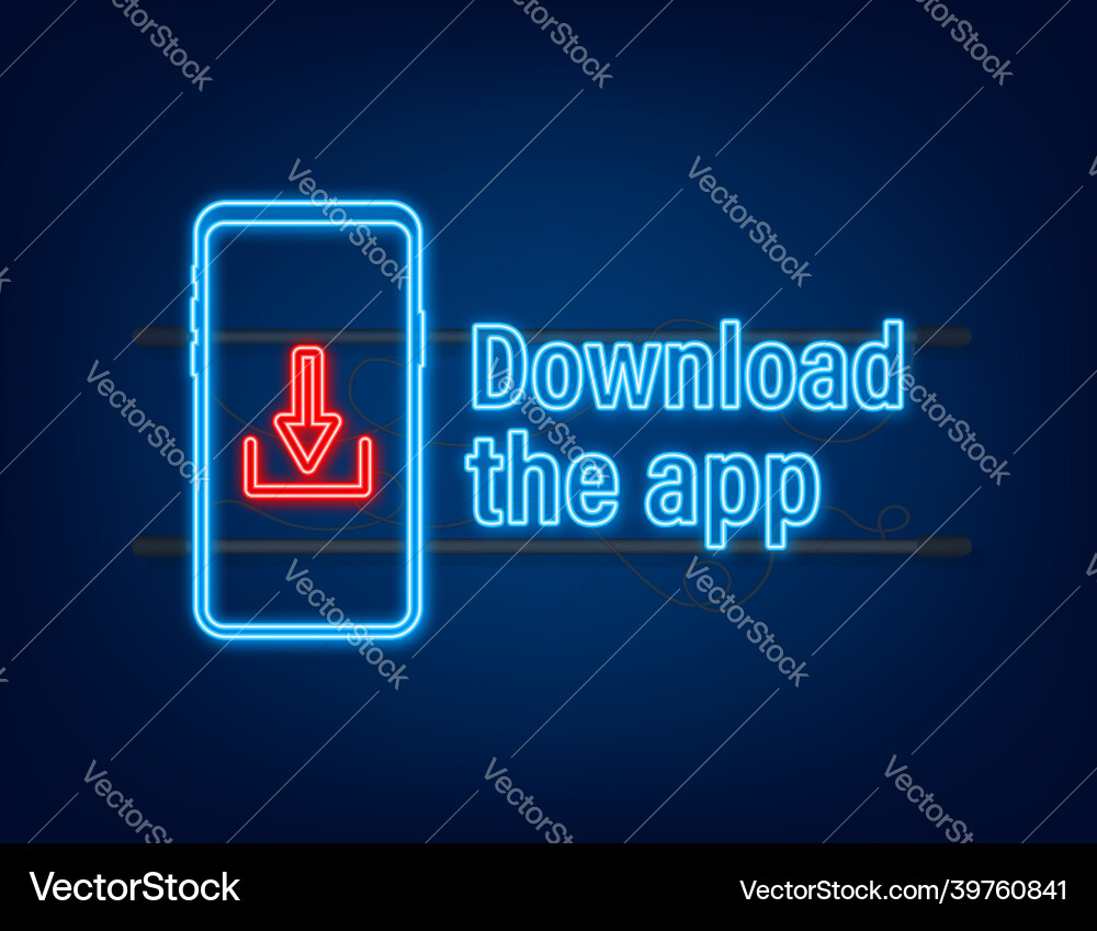 Download page of the mobile app empty screen Vector Image